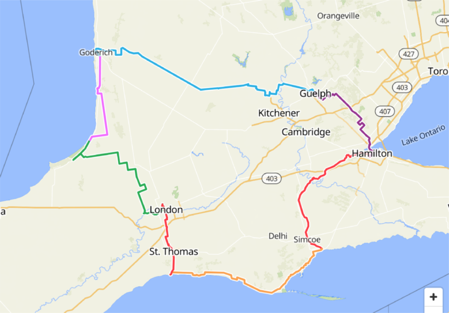 2025 Route & Itinerary | Great Lakes Waterfront Trail